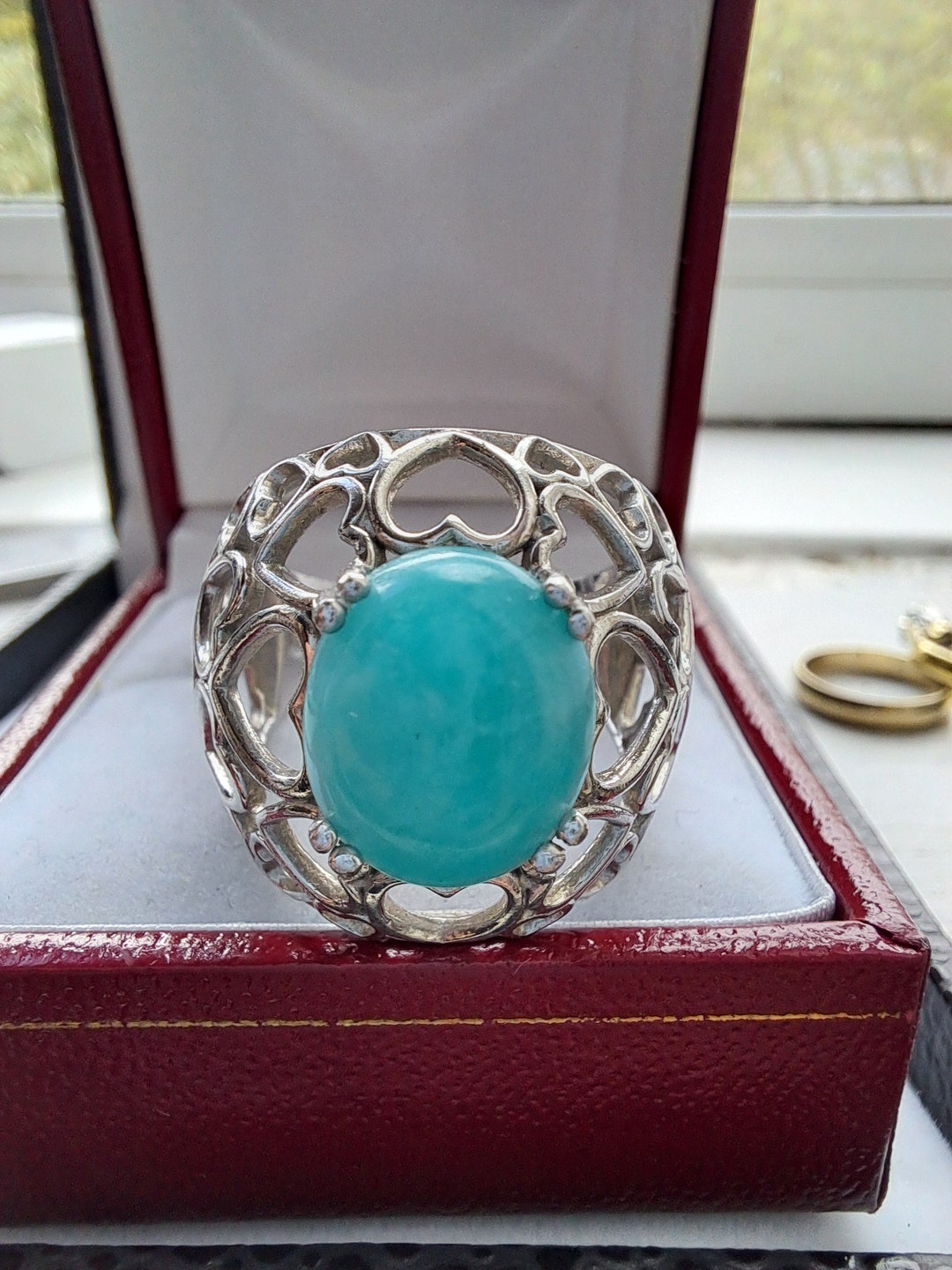 Vintage Sterling Silver Blue Apatite Ring - Etsy