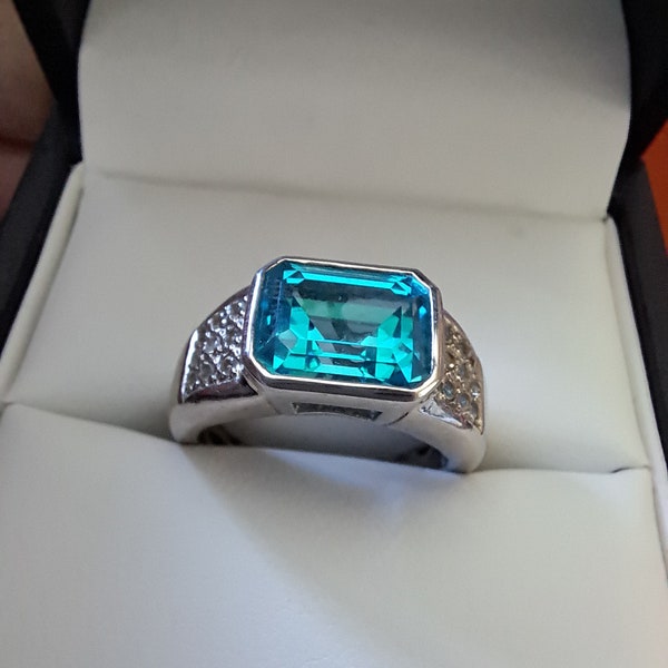 Swiss Blue Topaz Ring - Etsy