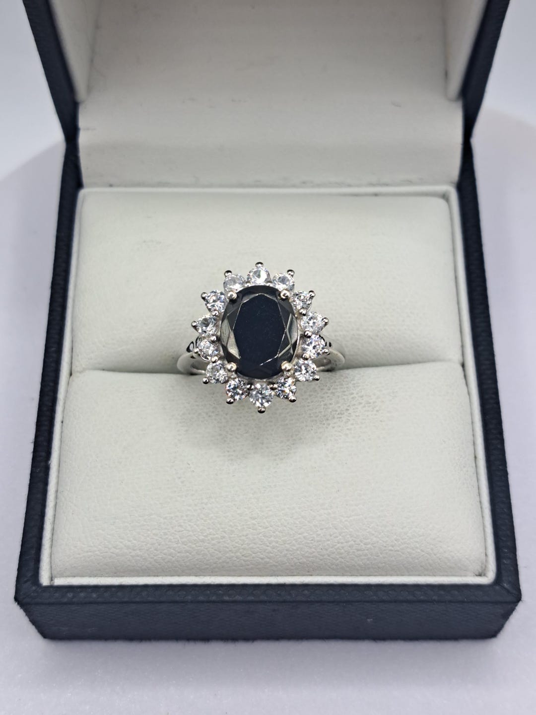 Quality Sterling Silver CZ Cluster Ring - Etsy