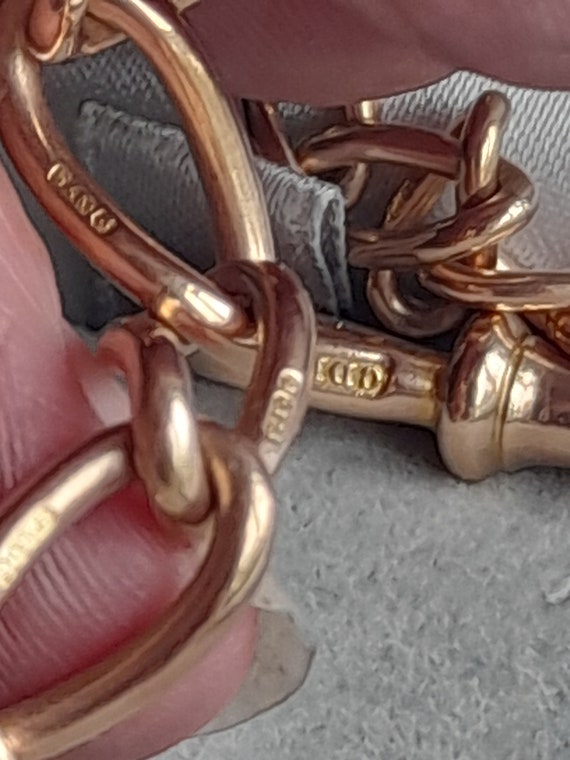 Antique Hallmarked 9ct Gold Graduated Watch Chain and… - Gem