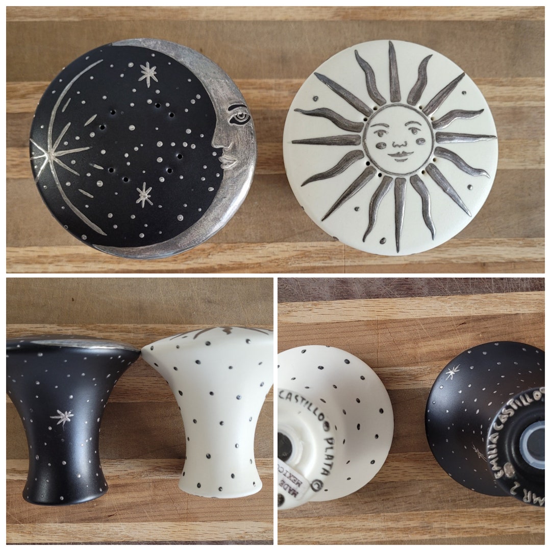 Emilia Castillo Moon Sun Stars Celestial Salt and Pepper Set - Etsy