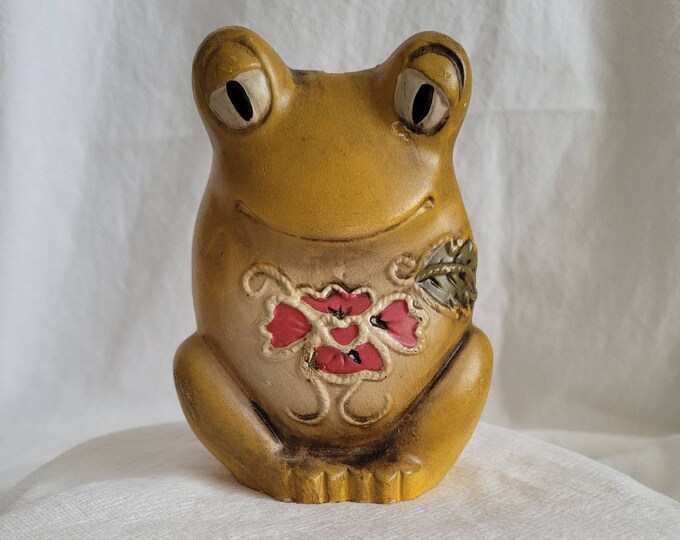 70's Chalkware Groovy Frog Bank - Etsy