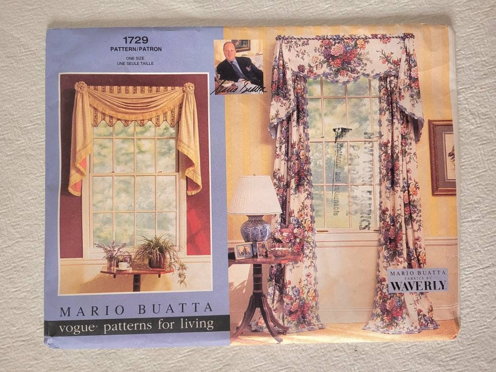 Vogue Patterns for Living: Mario Buatta Waverly Valances, 1980s (uncut ...