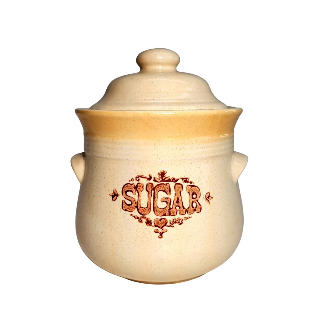 Hull Pottery Sugar Crock Canister With Lid - Made in USA - Etsy