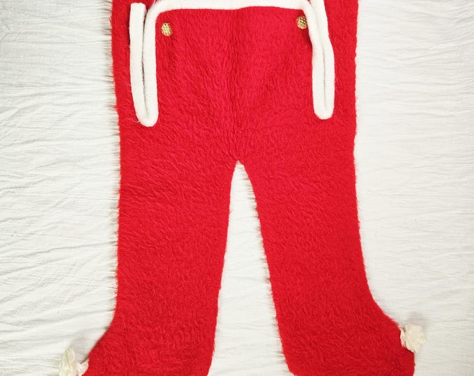 VTG 60s Red Faux Fur Santa Pants Christmas Stocking Long Johns 17" - Etsy