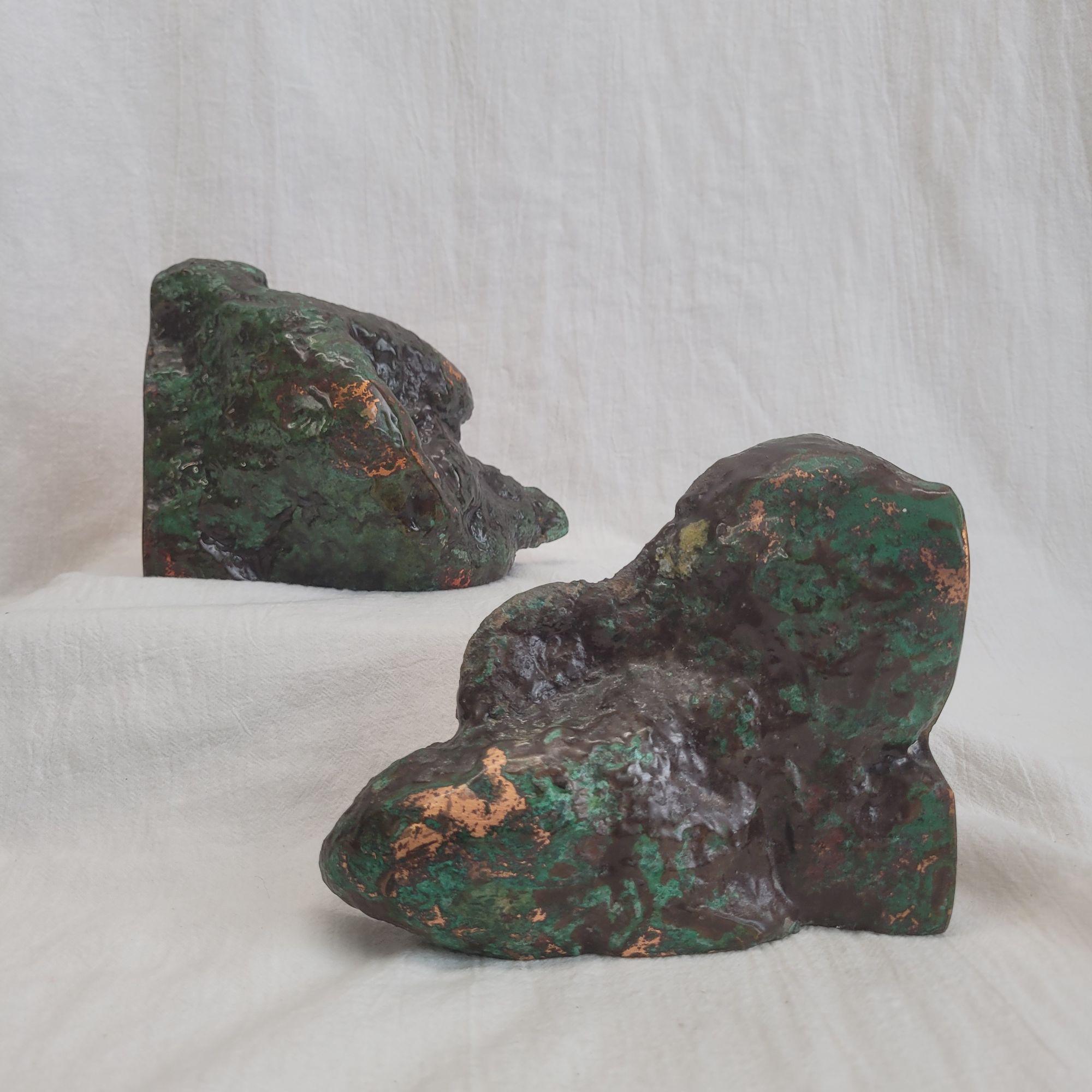 Solid Float Copper Bookends Monumental Specimen Polished and Lacquered ...