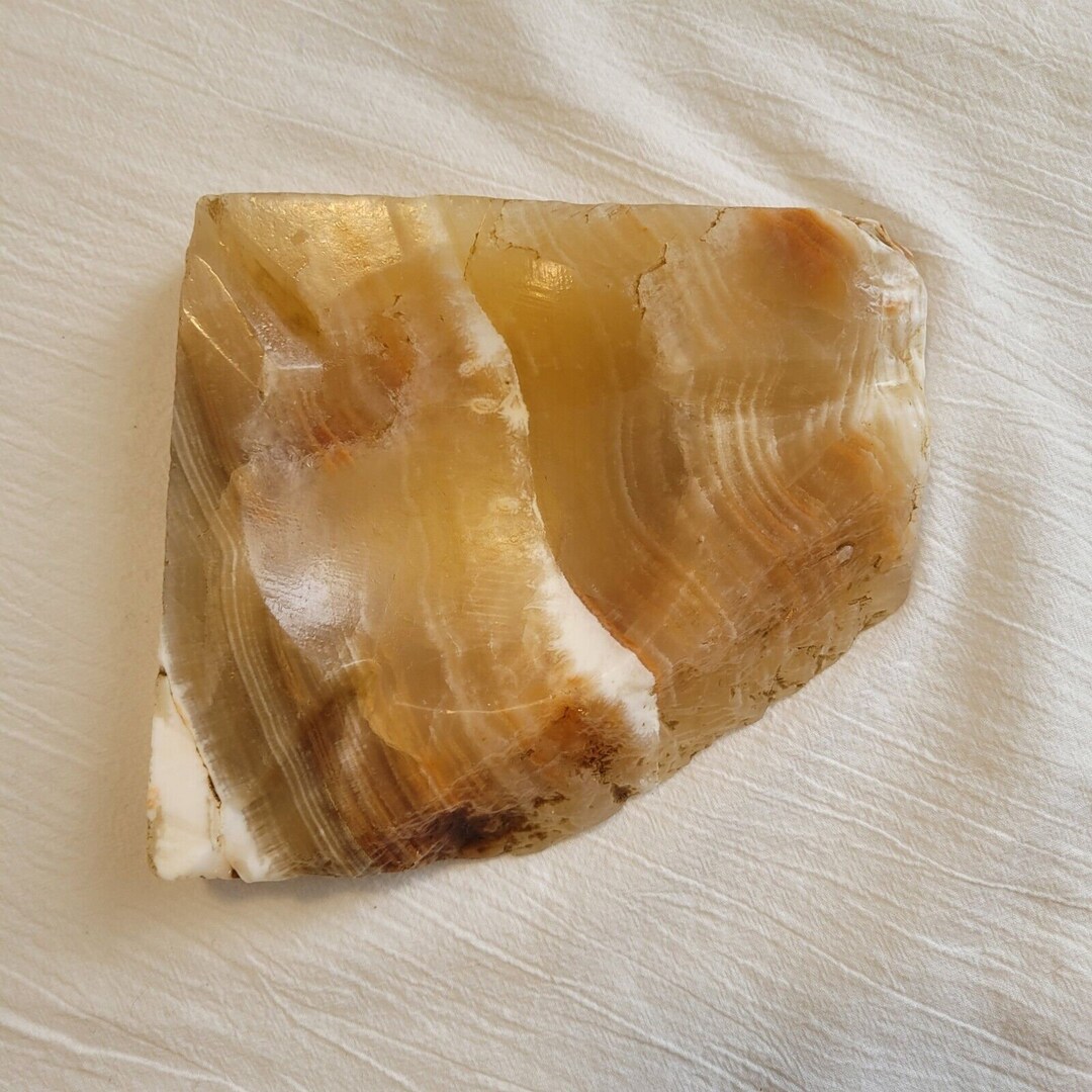 Mid Century Large Onyx Slab Stone Cigar Cigarette Ashtray 6.5 X 5.5 ...