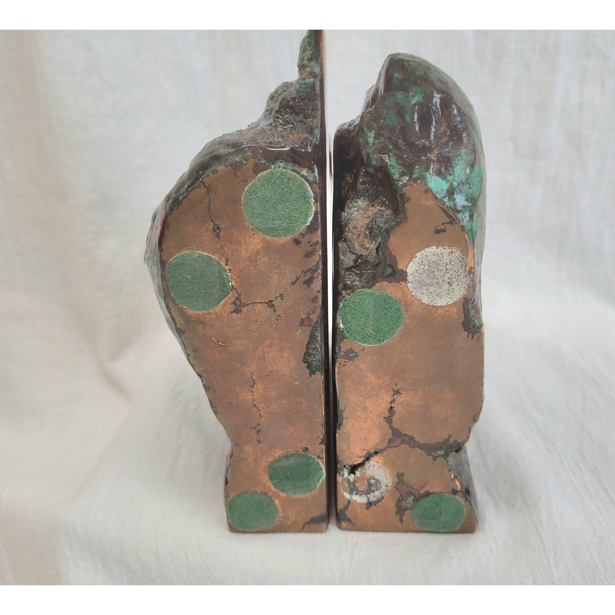 Solid Float Copper Bookends Monumental Specimen Polished and Lacquered ...
