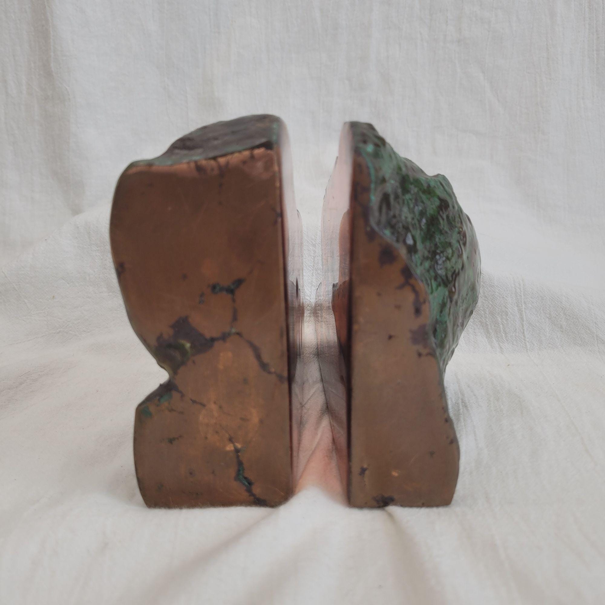 Solid Float Copper Bookends Monumental Specimen Polished and Lacquered ...