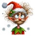 12 PNG Funny Elf Clipart – Christmas Elf PNG With Crazy Hair and Funny ...