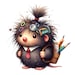 Adorable School Mole 15 PNG Clipart | Cute Mole With Backpack and ...