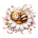 Honey Bee Clipart, Cute Bumblebee Clip Art, 10 PNG Flowers Baby Bee ...