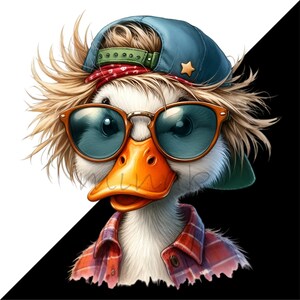 Cool Duck Clipart PNG - 14 Adorable Cartoon Duck With Sunglasses and ...
