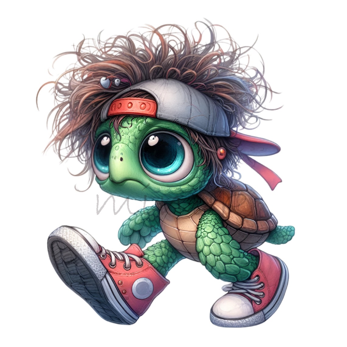 15 PNG Running Turtle Clipart – Cute Sporty Tortoise Illustration ...
