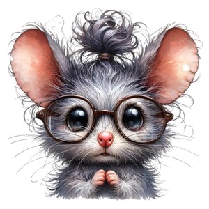 Fluffy Mouse With Big Ears PNG Clipart - 12 Adorable Whimsical Mouse ...