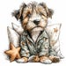 15 PNG Sleepy Dog – Pajama Pup PNG – Cute Bedtime Clipart for Nursery ...