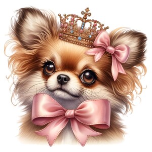 Chihuahua Clip Art, Princess Clip Art, 12 PNG Cute Chihuahua Dog Mother ...