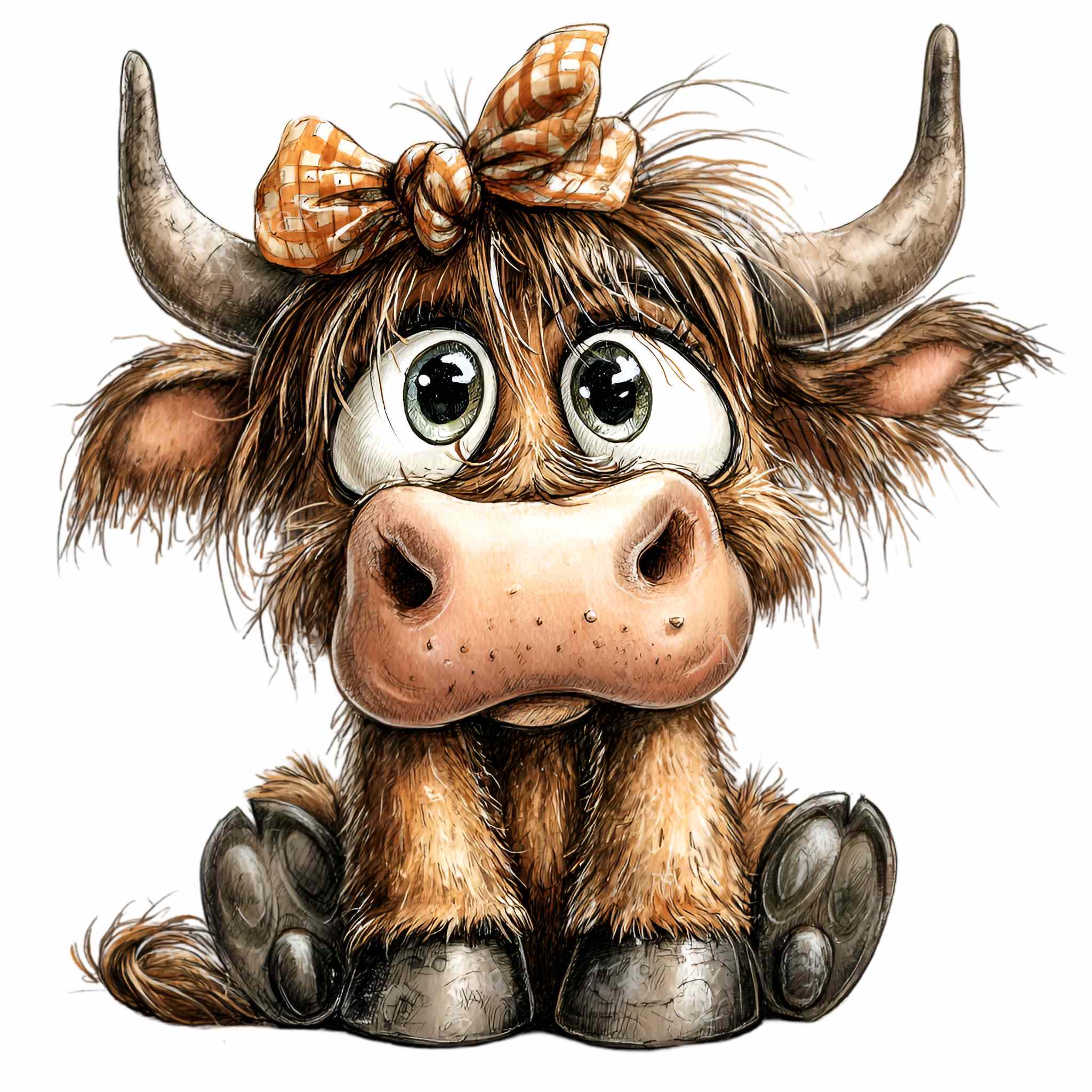 15 PNG Highland Animal – Cute Cow PNG Clipart – Farm Illustration for ...