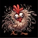 Funny Scruffy Rooster Clipart PNG - 10 Comical Cartoon Chicken With ...