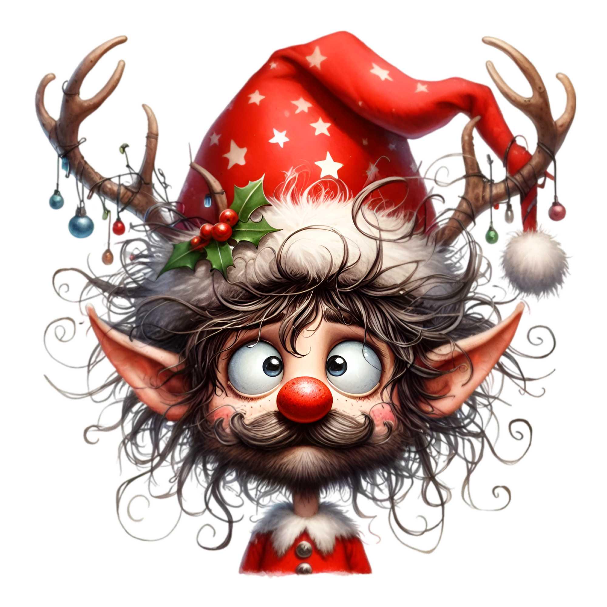 Quirky Christmas Elf Clipart PNG - 15 Hilarious Cartoon Elf With ...