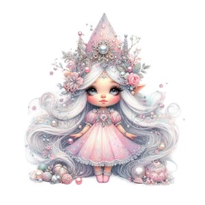 Princess Gnome Clipart PNG, 10 Watercolor Fairy Clip Art, Gift ...