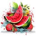 Watermelon Clipart Bundle PNG, 15 Watercolor Summer Fruit Food ...