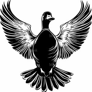 8 SVG Flying Goose SVG Cut File – Majestic Bird With Open Wings ...