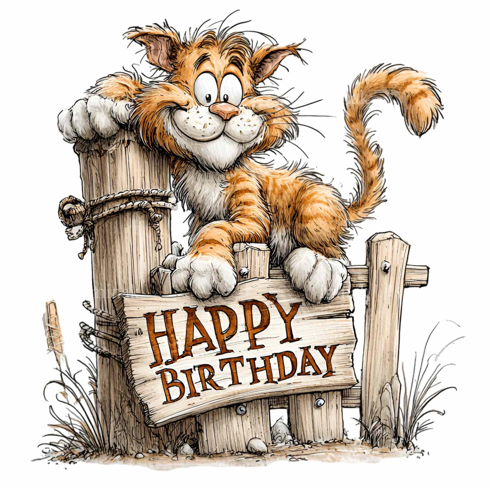 12 PNG Funny Kitten Birthday – Happy Birthday PNG – Cute Cat Clipart ...