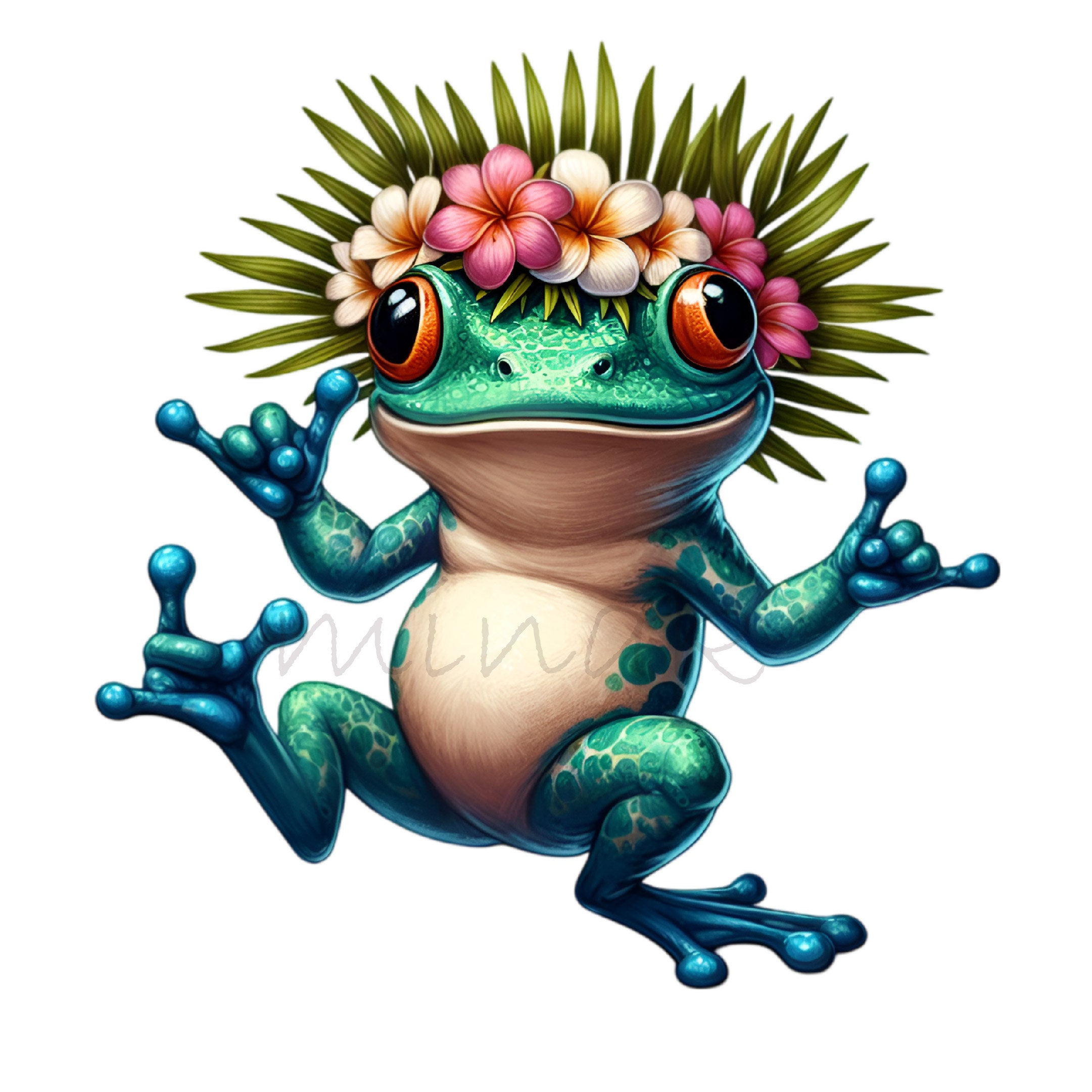14 PNG Tropical Hula Frog Party Clipart, Exotic Toad Digital - Etsy