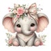 15 PNG Elephant Clipart PNG – Baby Girl Elephant With Glasses and ...