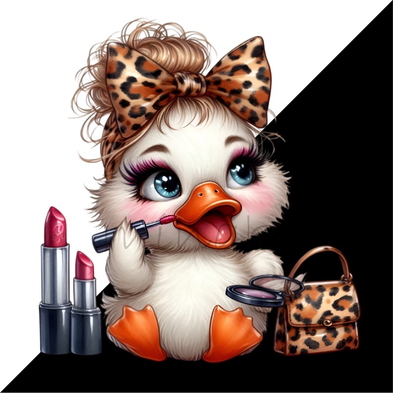 12 PNG Makeup Duck Clipart - Cute Duck With Lipstick Png - Crafters ...
