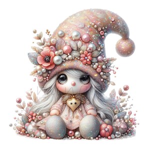 Princess Gnome Clipart PNG, 10 Watercolor Fairy Clip Art, Gift ...