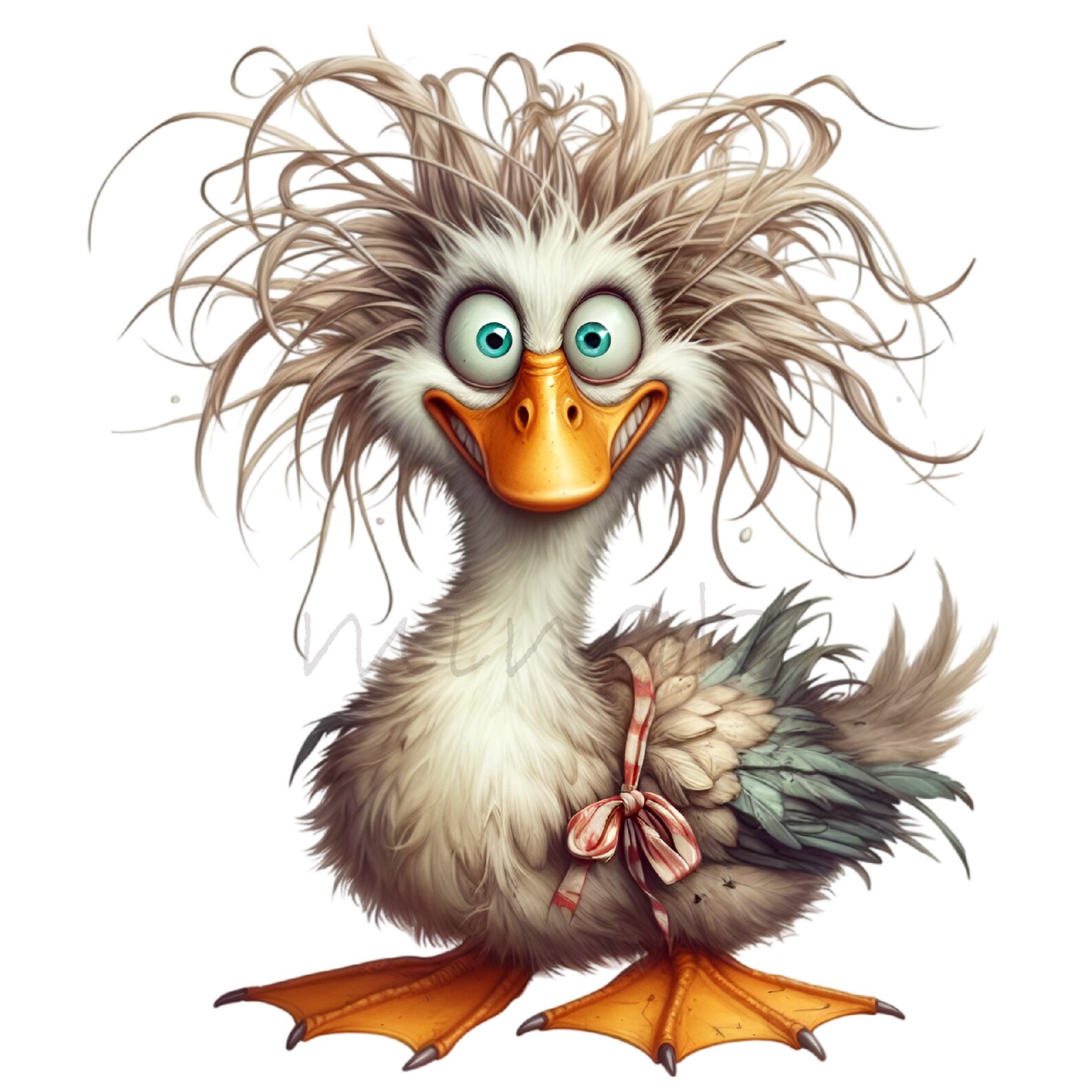 Duck Clipart, Funny Bird Clipart, 12 PNG Cute Duckling Comics Crazy ...
