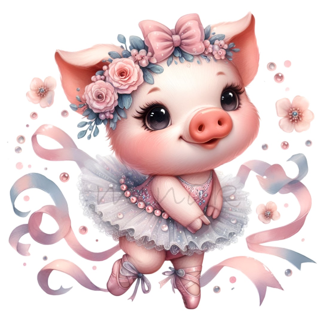 Ballerina Clipart, Pig Clip Art, 10 PNG Valentine's Day Clip Art ...