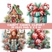 Candy Canes Clipart Bundle 20 PNG Watercolor Sweets, Card Making ...