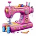 12 Pink Sewing Machine PNG Clipart, Transparent Background, Decorative ...