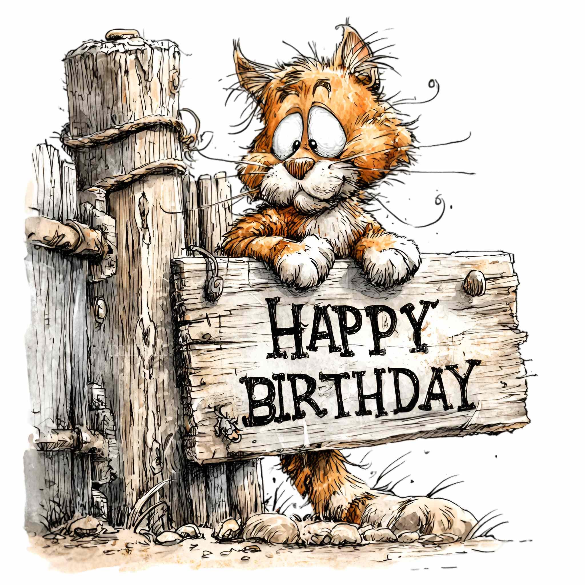 12 PNG Funny Kitten Birthday – Happy Birthday PNG – Cute Cat Clipart ...