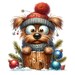 Christmas Dog With Winter Hat and Ornaments Clipart 15 Cute and Festive ...