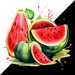 Watermelon Clipart Bundle PNG, 19 Watercolor Summer Fruit Food ...