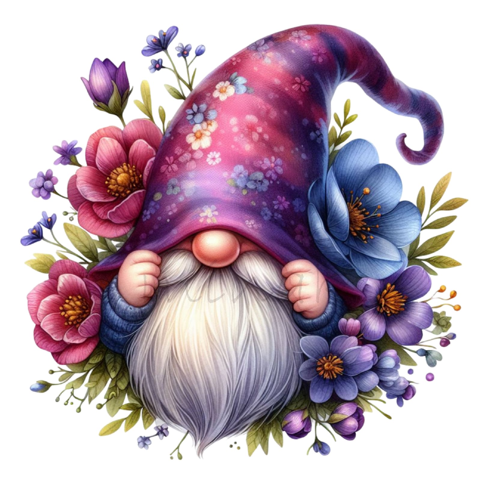 Purple Gnome Clipart, Gnome Clipart, Gnome Png, Sublimation Design ...