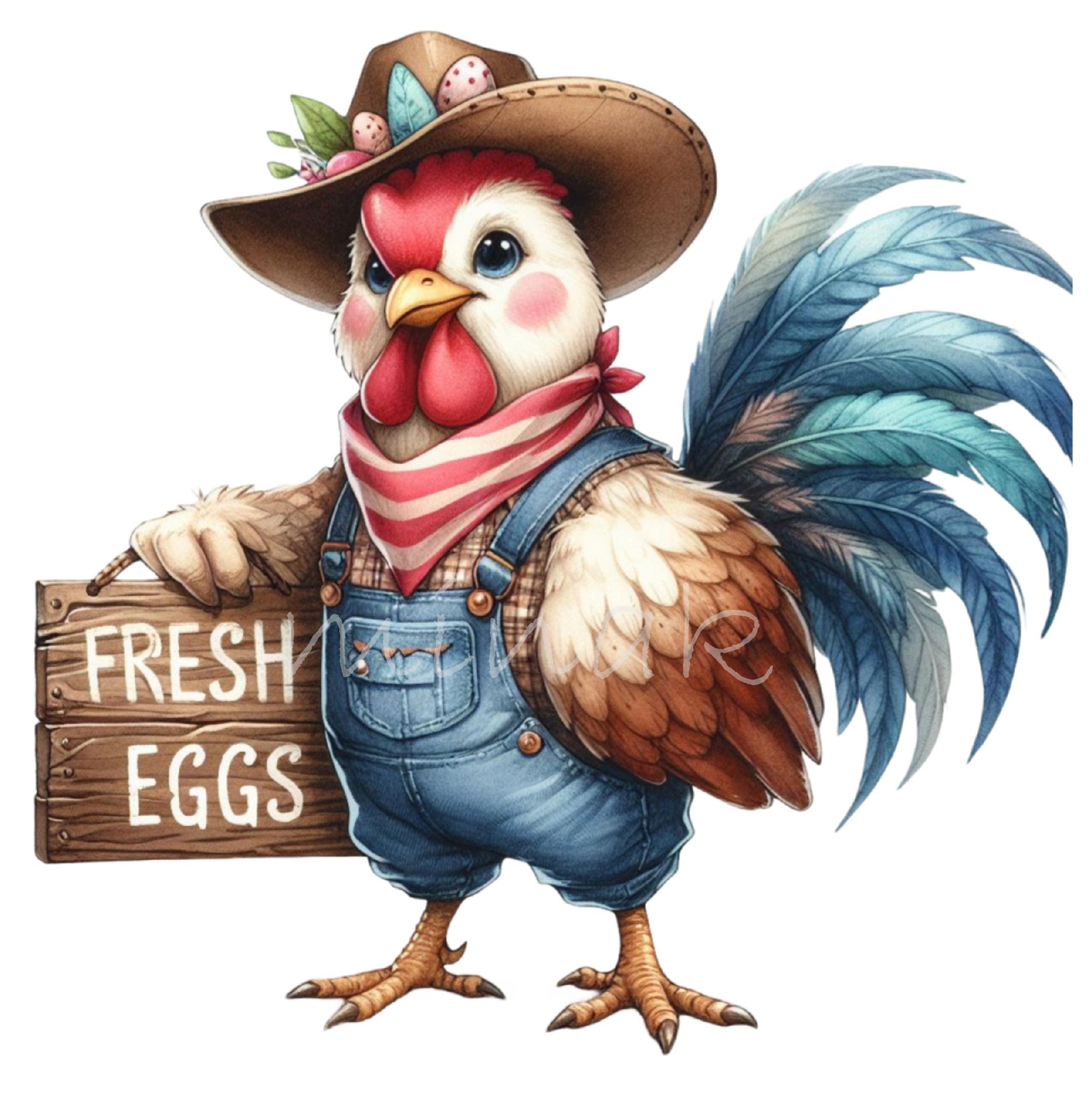 15 PNG Farm Rooster Clipart – Cowboy Chicken Art With Fresh Eggs Sign ...