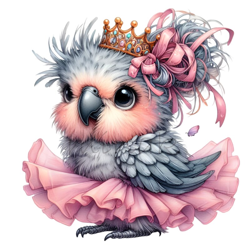 15 PNG Parrot Princess, Ballerina Bird With Tutu Clipart, Tropical ...