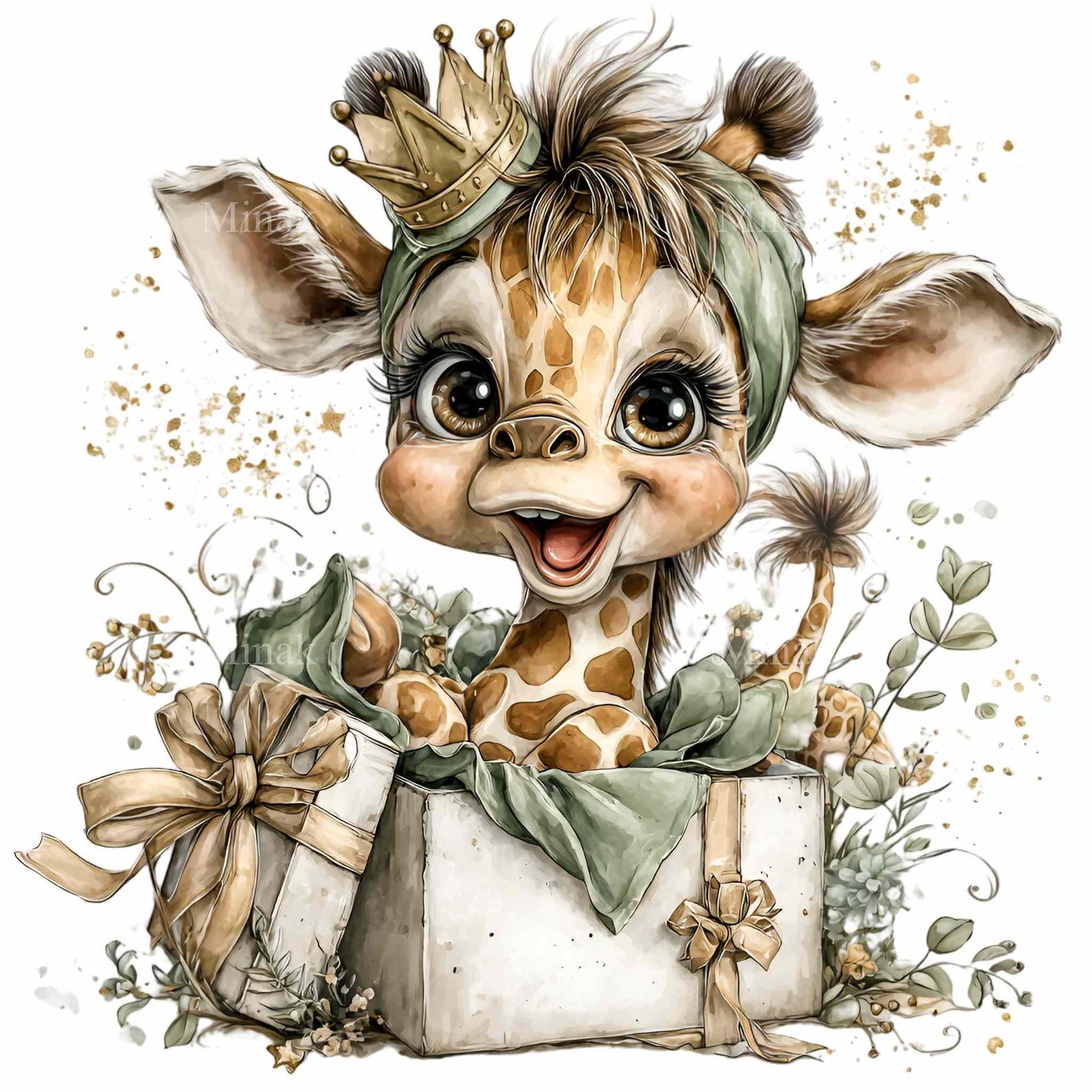 15 PNG Baby Giraffe Clipart – Cute Safari Animal PNG Illustration ...
