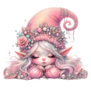 Princess Gnome Clipart PNG, 10 Watercolor Fairy Clip Art, Gift ...