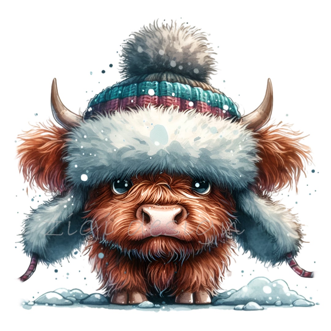 15 PNG Funny Winter Cow PNG – Highland Cattle Clipart – Grumpy ...
