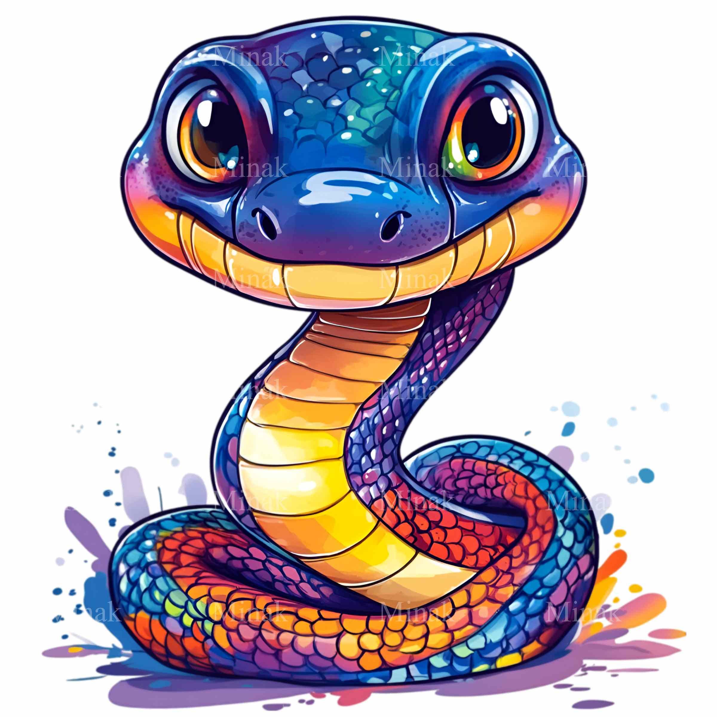 16 PNG Colorful Lizard Clipart, Exotic Reptile Rainbow Illustration - Etsy