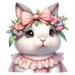 Floral Bunny PNG Clipart 12 Cute Bunny With Flower Crown Adorable ...