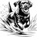 4 SVG Running Dog Splash SVG – Happy Pet Cut File – Energetic Pup ...