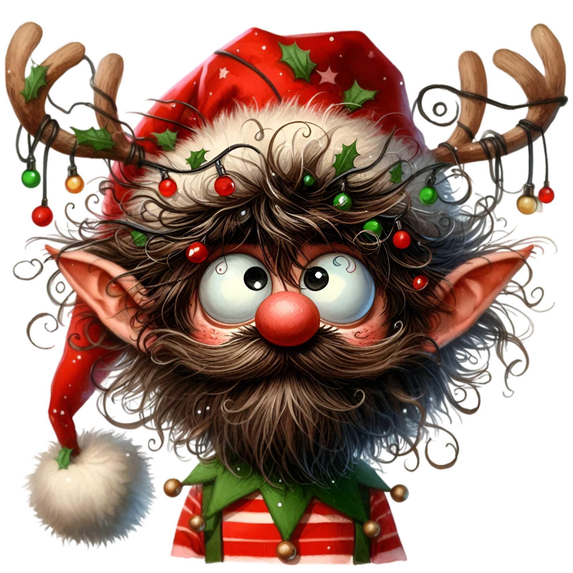 Quirky Christmas Elf Clipart PNG - 15 Hilarious Cartoon Elf With ...