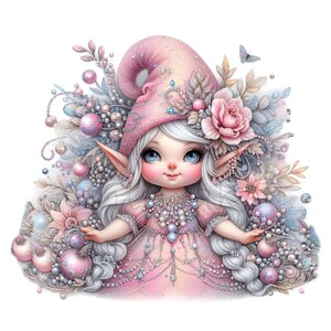 Princess Gnome Clipart PNG, 10 Watercolor Fairy Clip Art, Gift ...